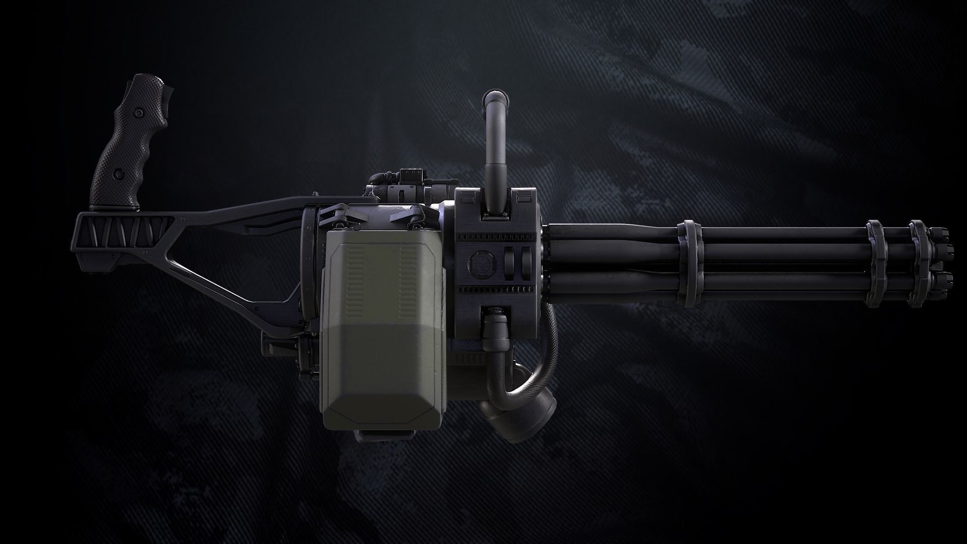 3D model Q-Old Minigun UE and Unity Packs With FBX And Textures VR / AR ...