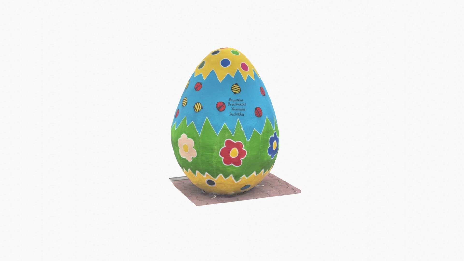 3D model Easter Egg on the street Winnie the pooh VR / AR / low-poly ...