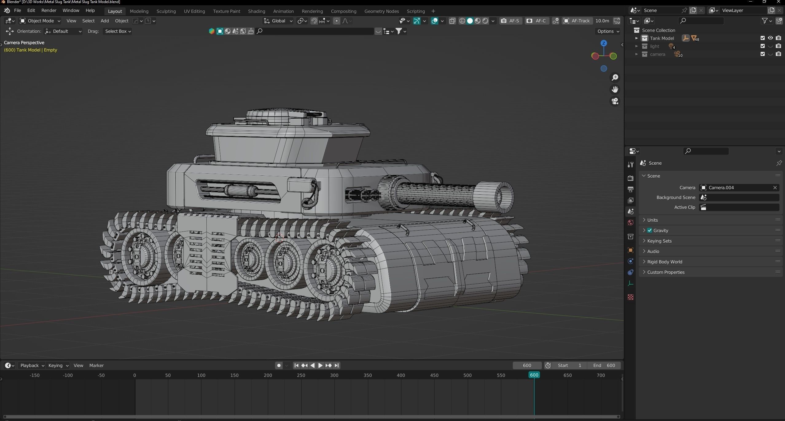 3D model Low Poly Military Tank Game Asset Model with PBR Texture VR ...