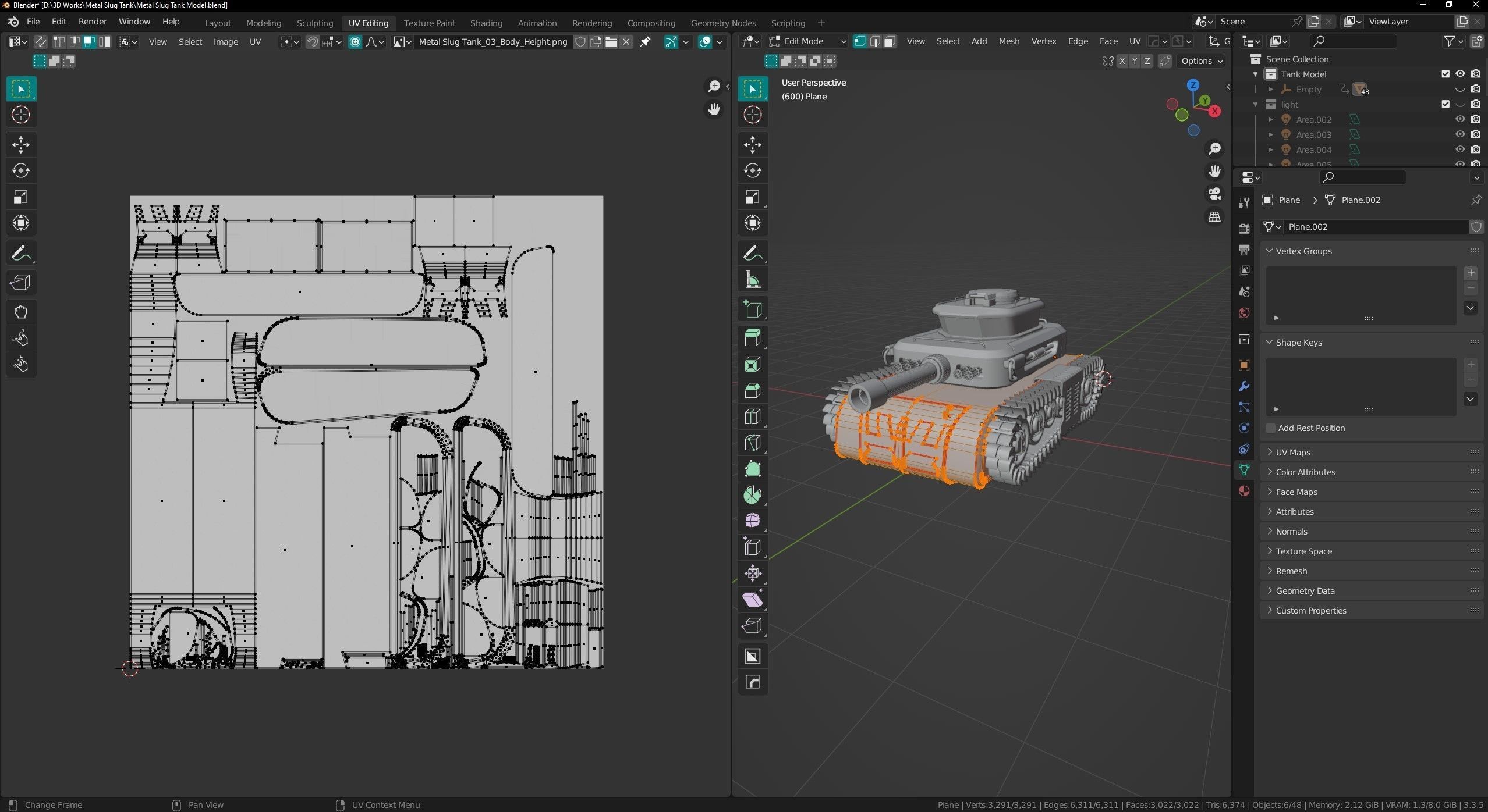 3D model Low Poly Military Tank Game Asset Model with PBR Texture VR ...
