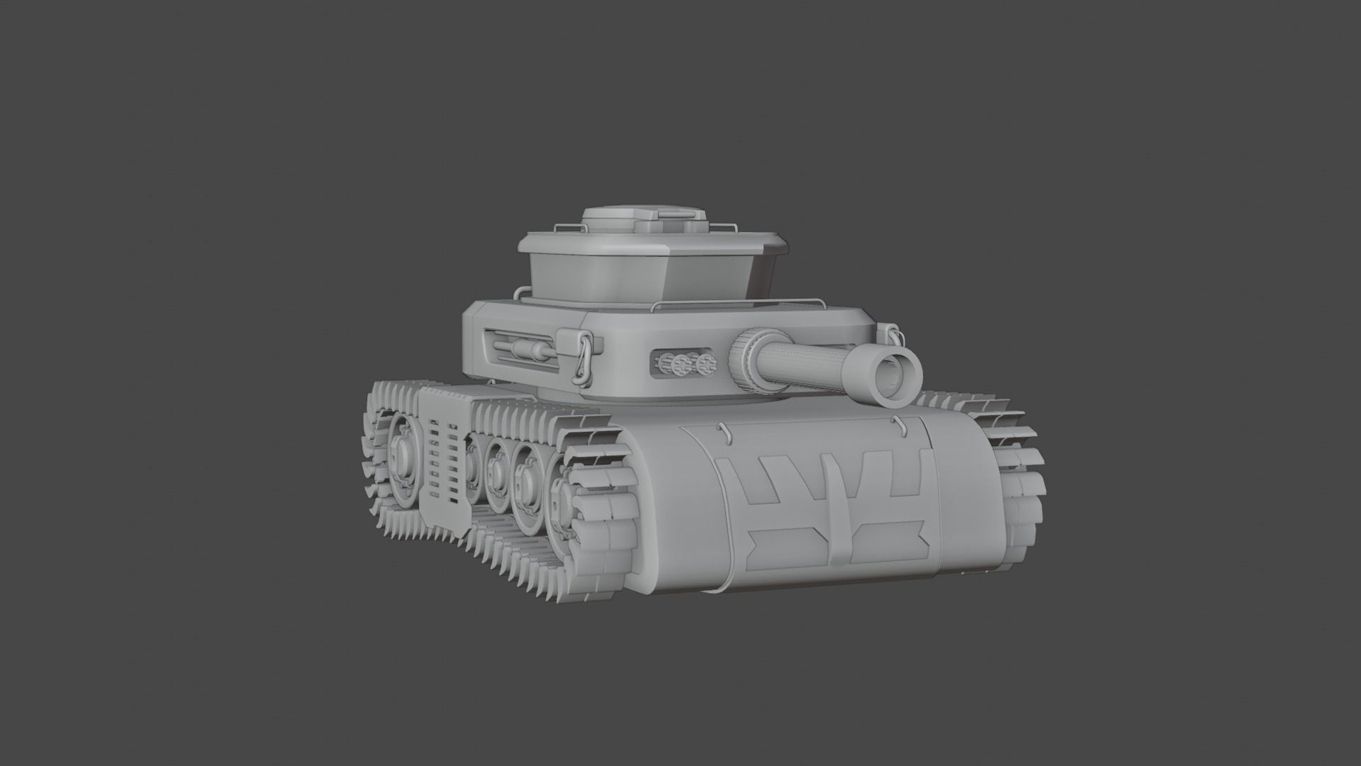 3D model Low Poly Military Tank Game Asset Model with PBR Texture VR ...