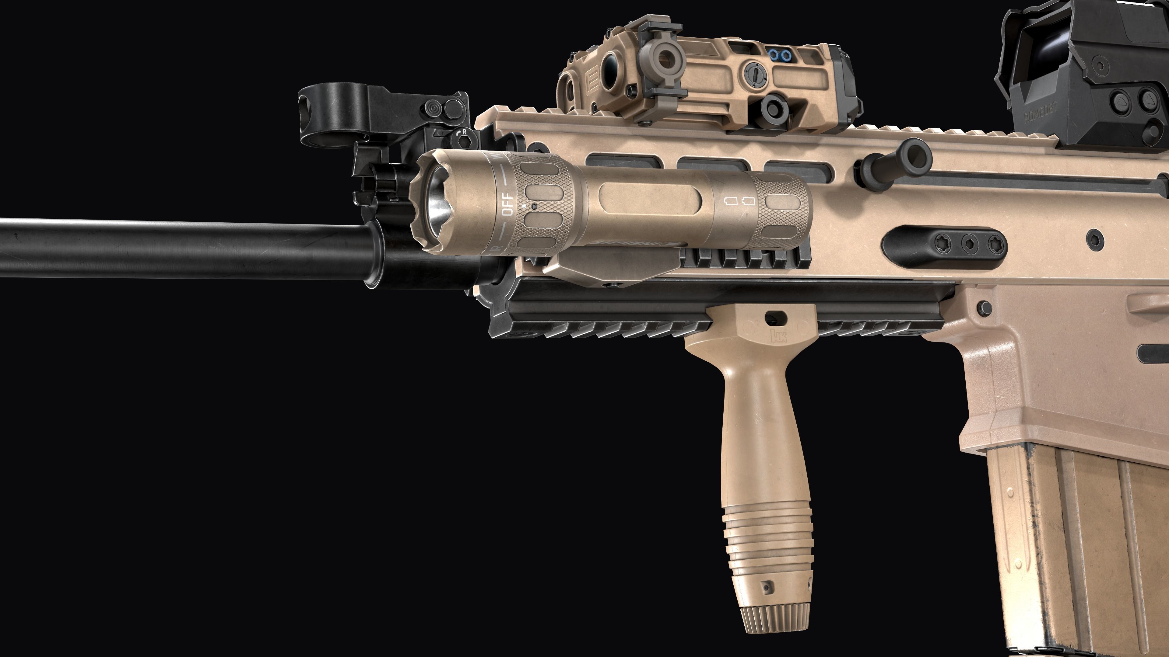 3D model Tactical modular assault rifle FN SCAR-H mk 17 VR / AR / low-poly | CGTrader