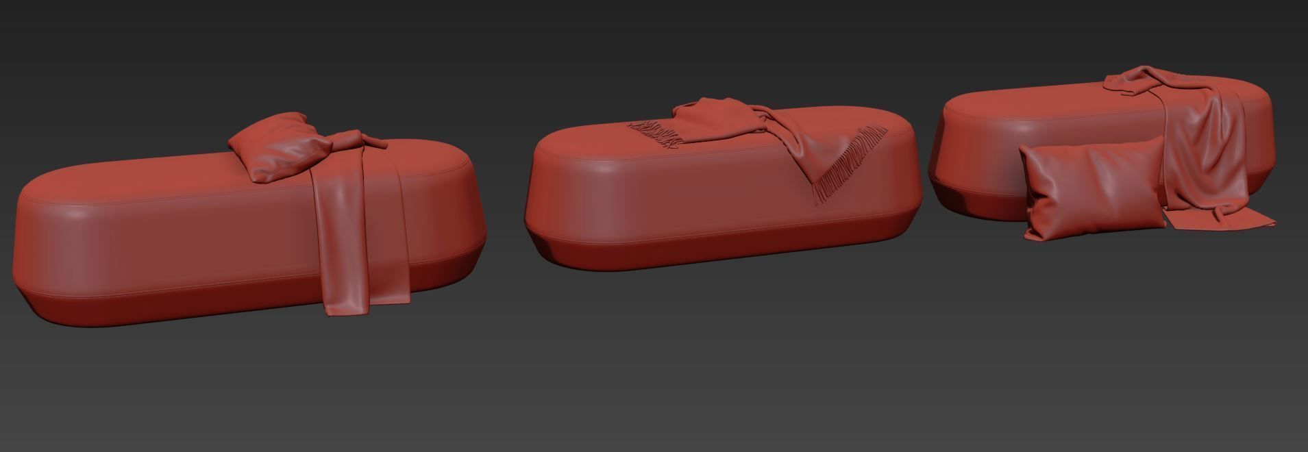 Mariner Oval Bench 3D model | CGTrader