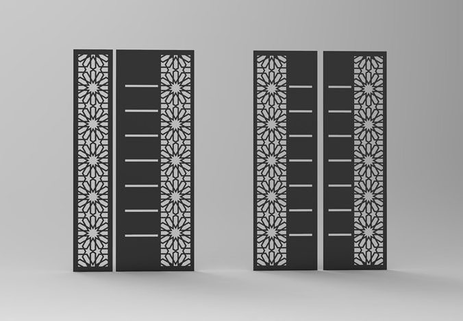 laser cut door 3D model | CGTrader
