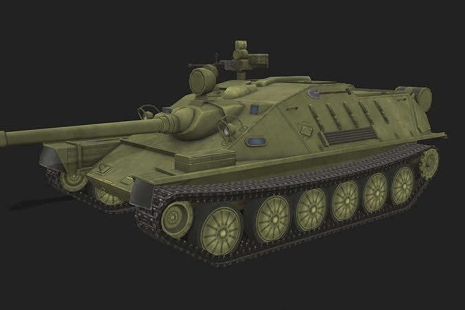 3D model Tank ASU-85 VR / AR / low-poly | CGTrader