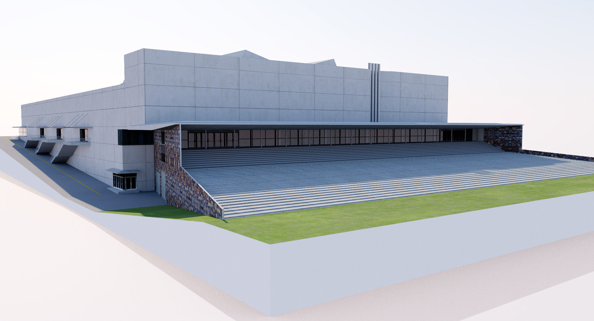 Pavello Municipal Girona-Fontajau Spain 3D model | CGTrader