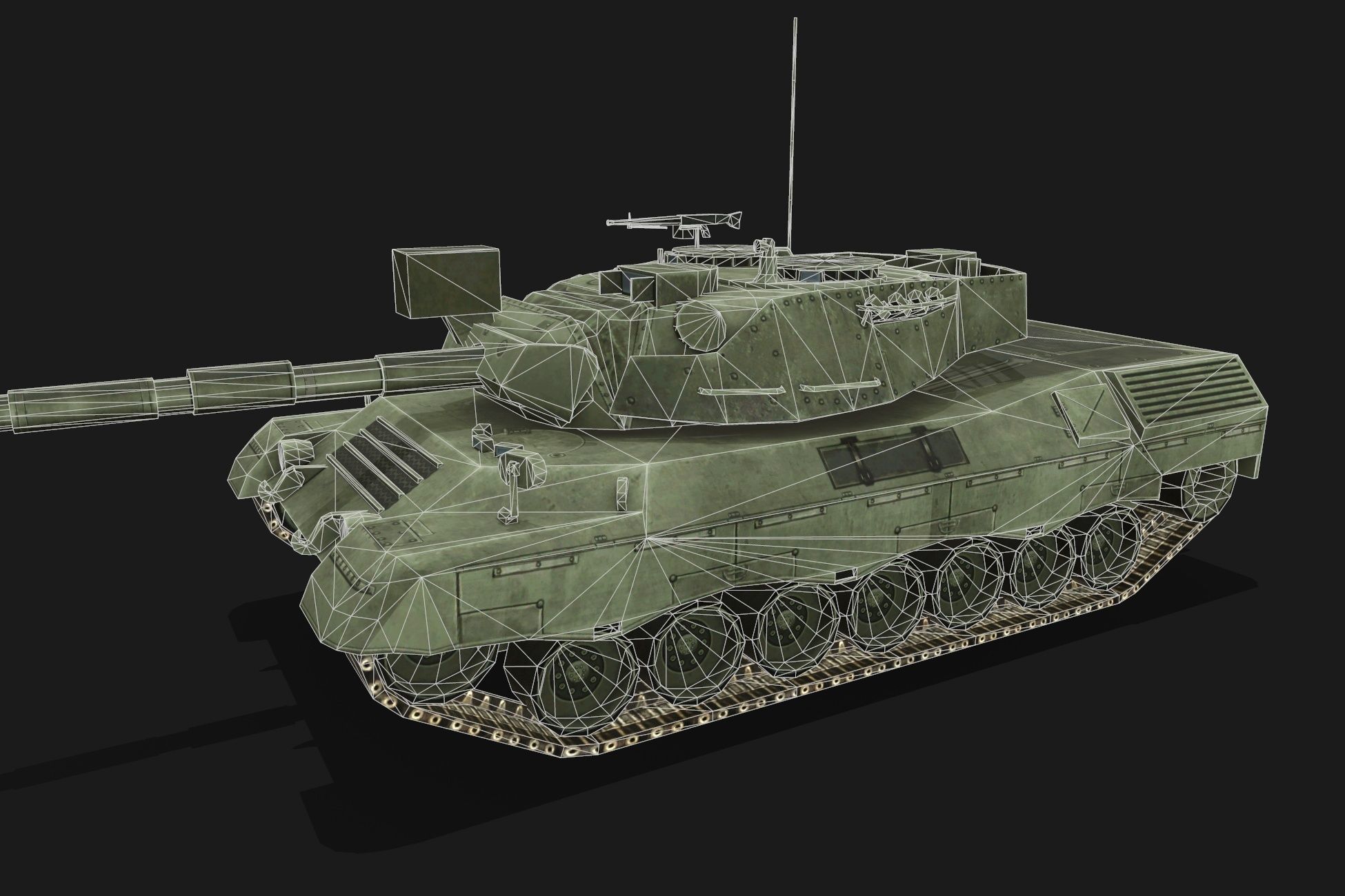 3D model Tank Leopard VR / AR / low-poly | CGTrader
