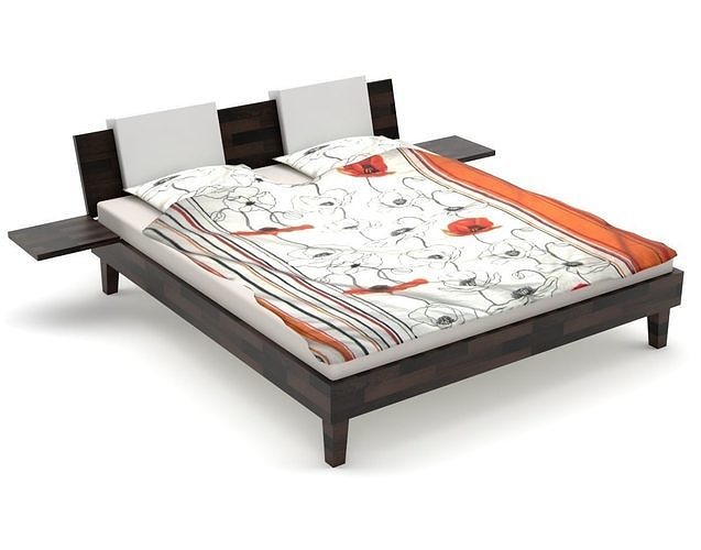 King size bed in real life 3D model | CGTrader