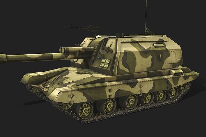 3D model Tank 2C19 VR / AR / low-poly | CGTrader