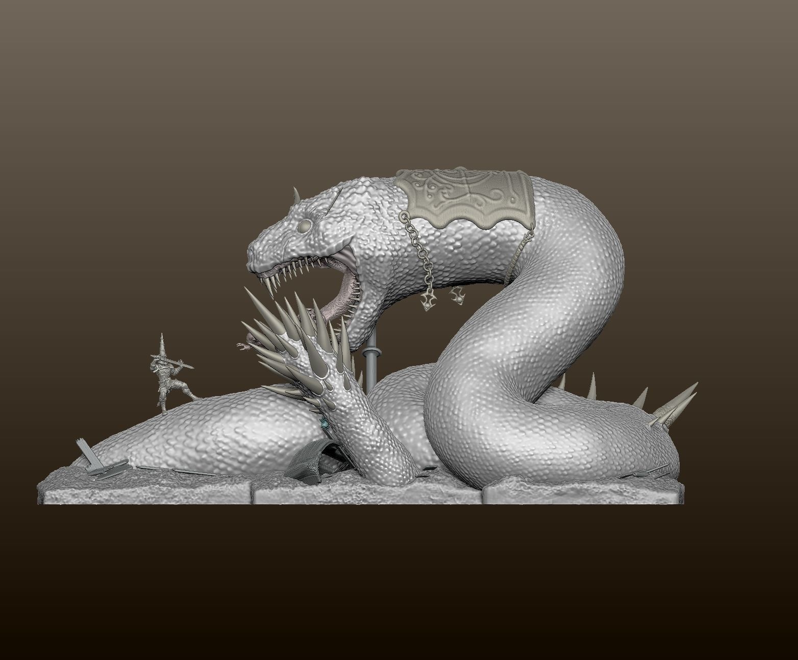 Blasphemous - Sierpes Boss Battle Diorama 3D model 3D printable | CGTrader
