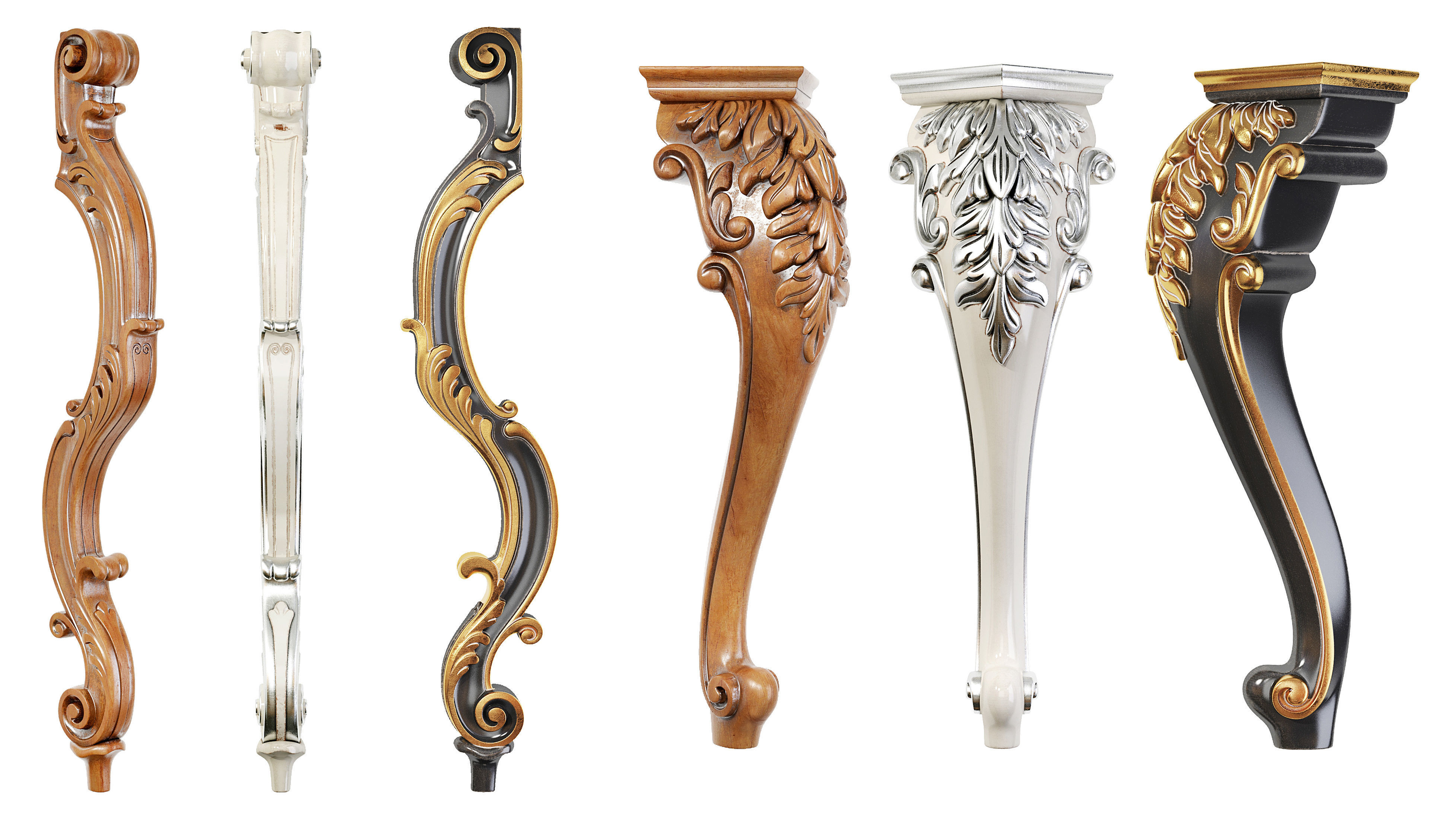 Collection of 30 classic furniture legs Part 2 3D model | CGTrader