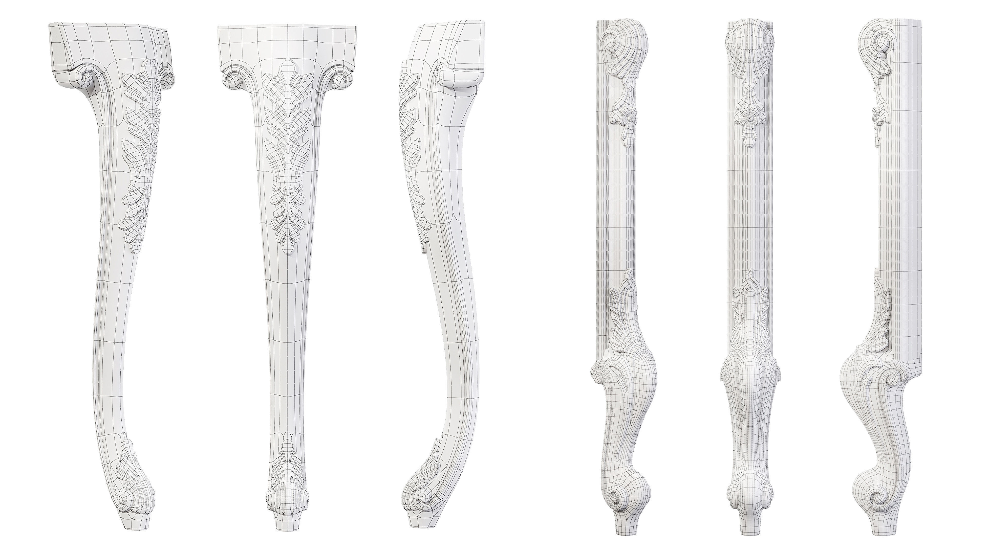 Collection of 30 classic furniture legs Part 2 3D model | CGTrader