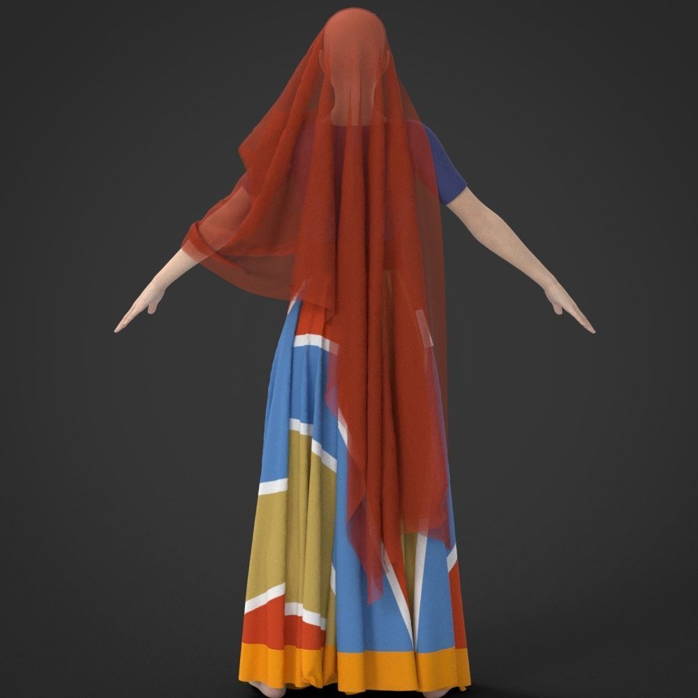 Indian Rajasthani Dress 3D model | CGTrader