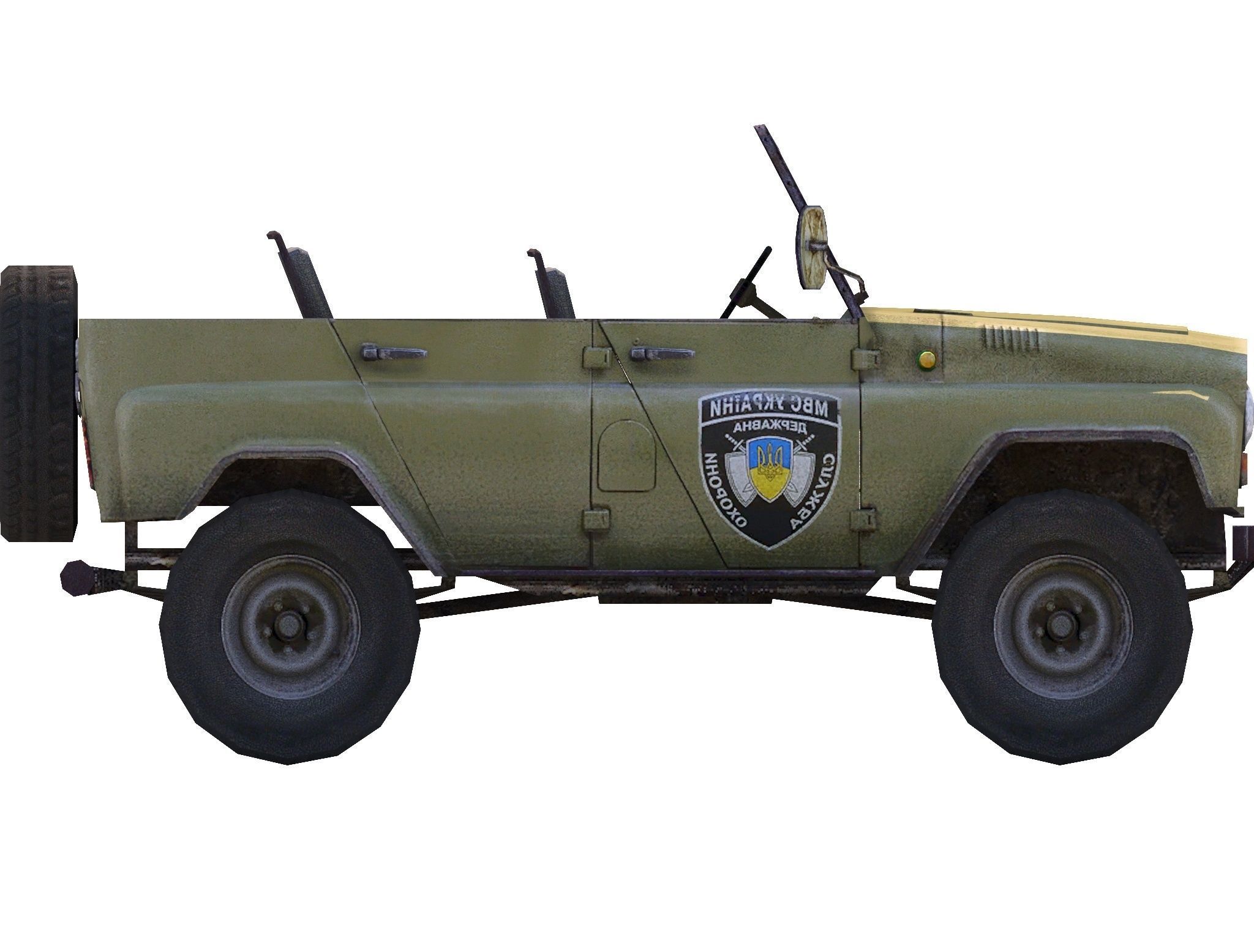 3D model Uaz Russian Army Vehicle Lowpoly VR / AR / low-poly | CGTrader