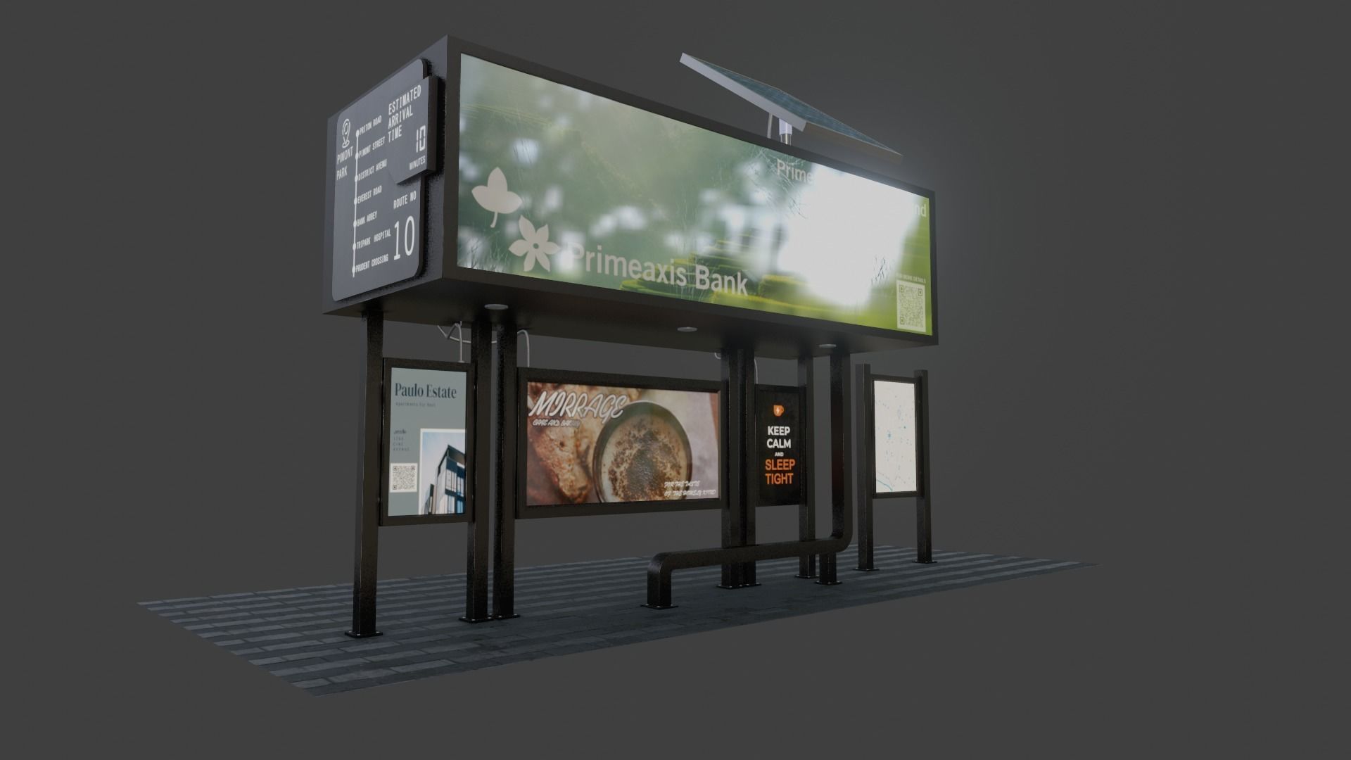 Bus Station free 3D model | CGTrader