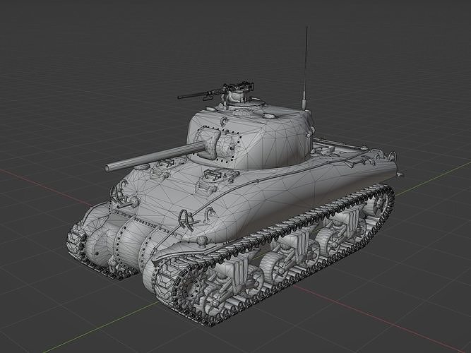 3D model M4 A1 Sherman VR / AR / low-poly | CGTrader