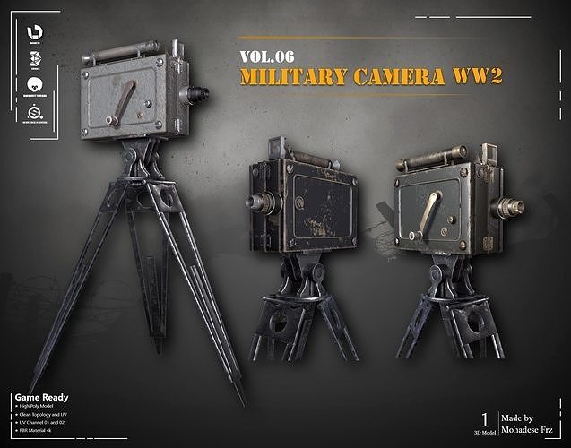 Military Camera WW2 VOL06 Game Ready 3D model | CGTrader