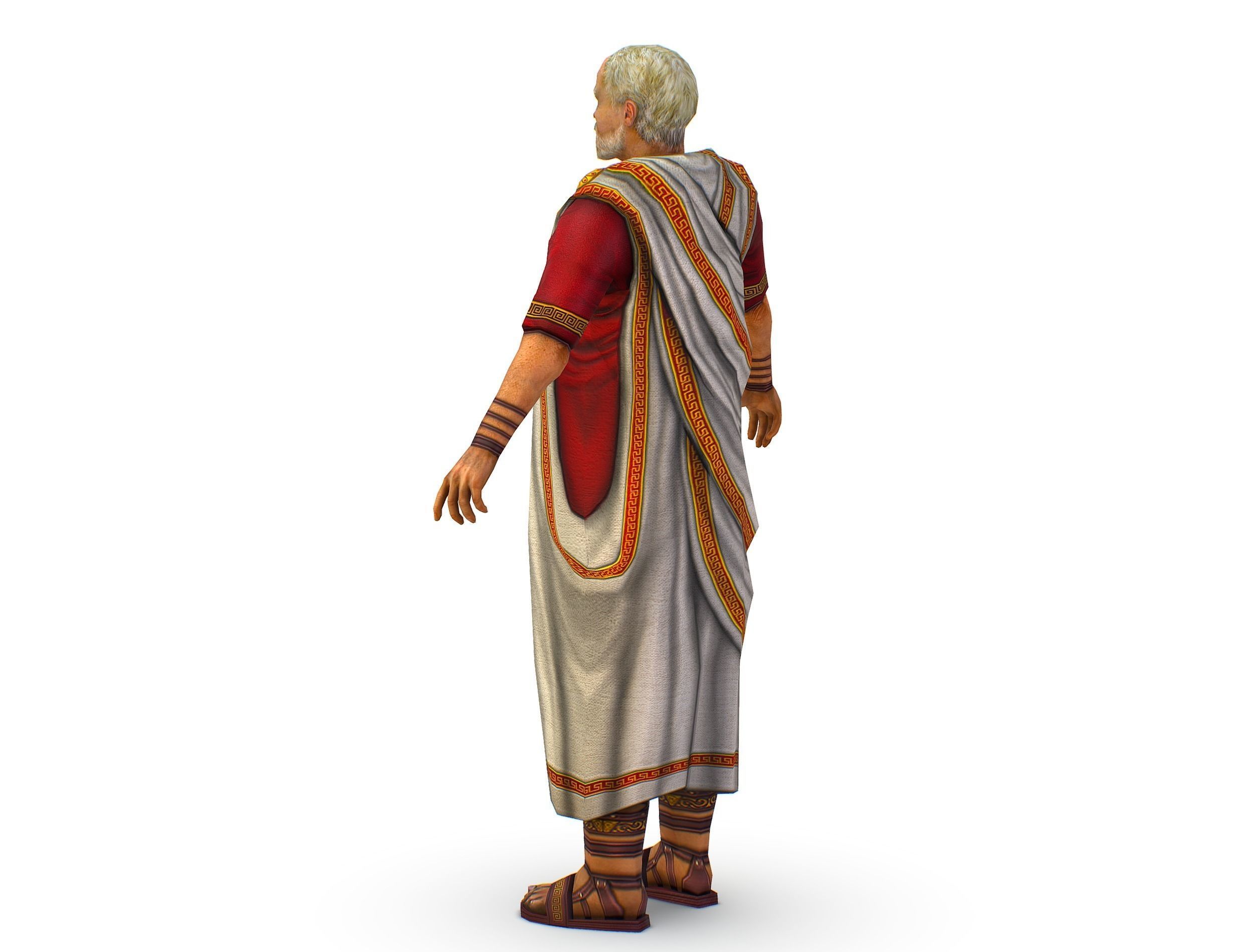 3D model Greek Thinker Old Man Aristotle Teacher VR / AR / low-poly | CGTrader