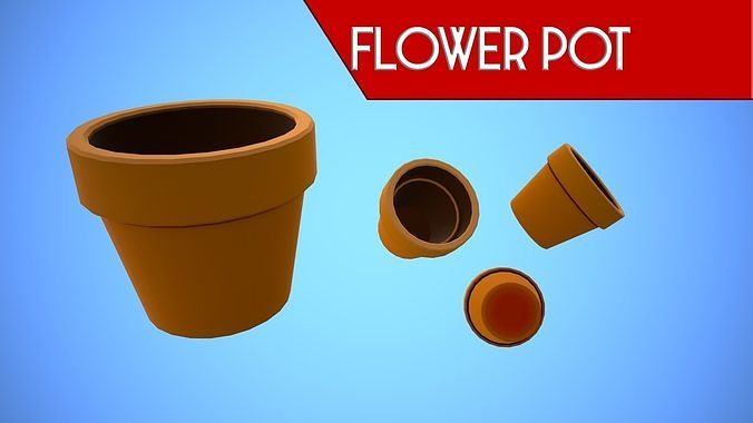 3D model FLOWER POT CARTOON STYLIZED VR / AR / low-poly | CGTrader