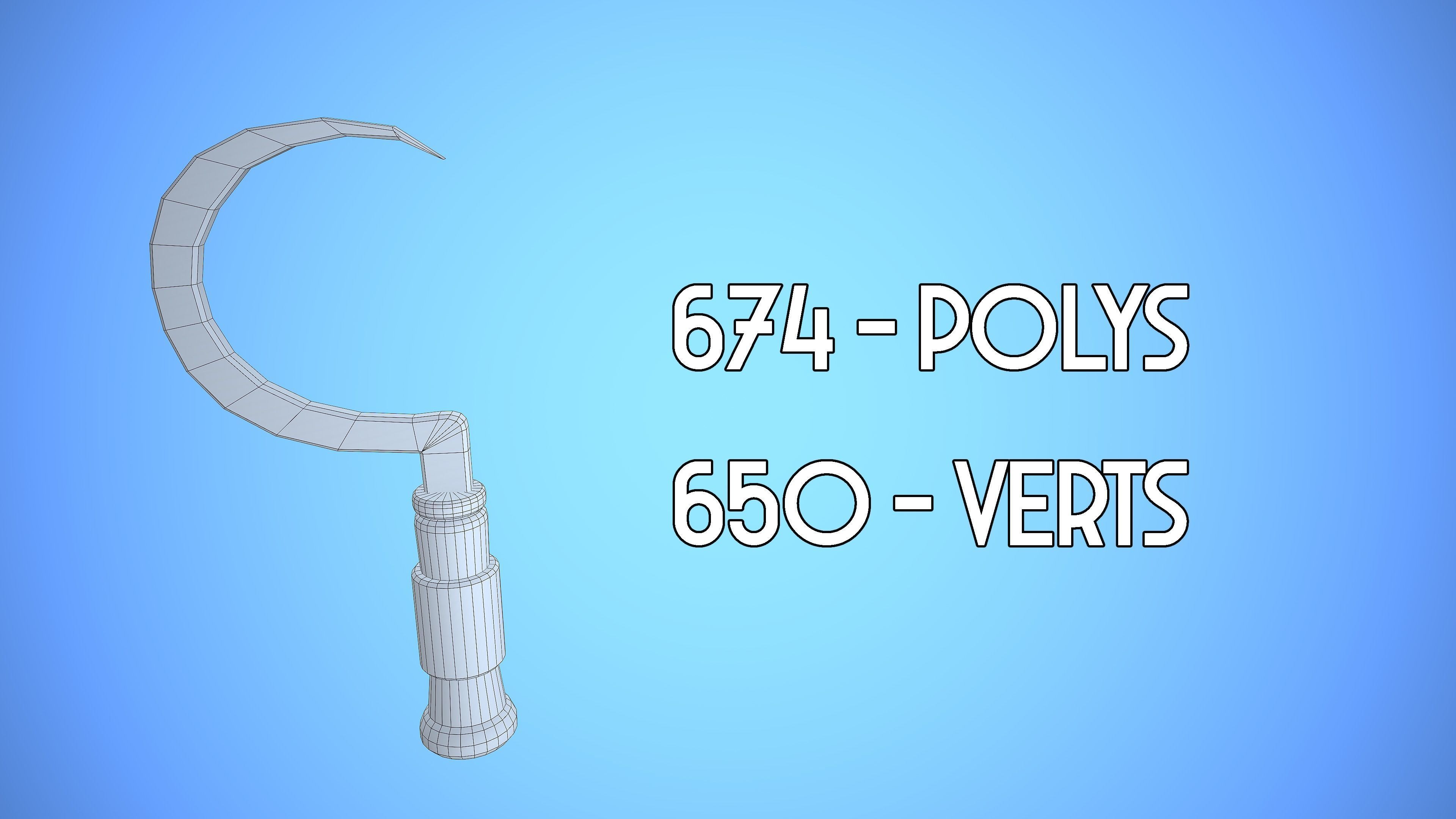 3D model SICKLE CARTOON STYLIZED VR / AR / low-poly | CGTrader