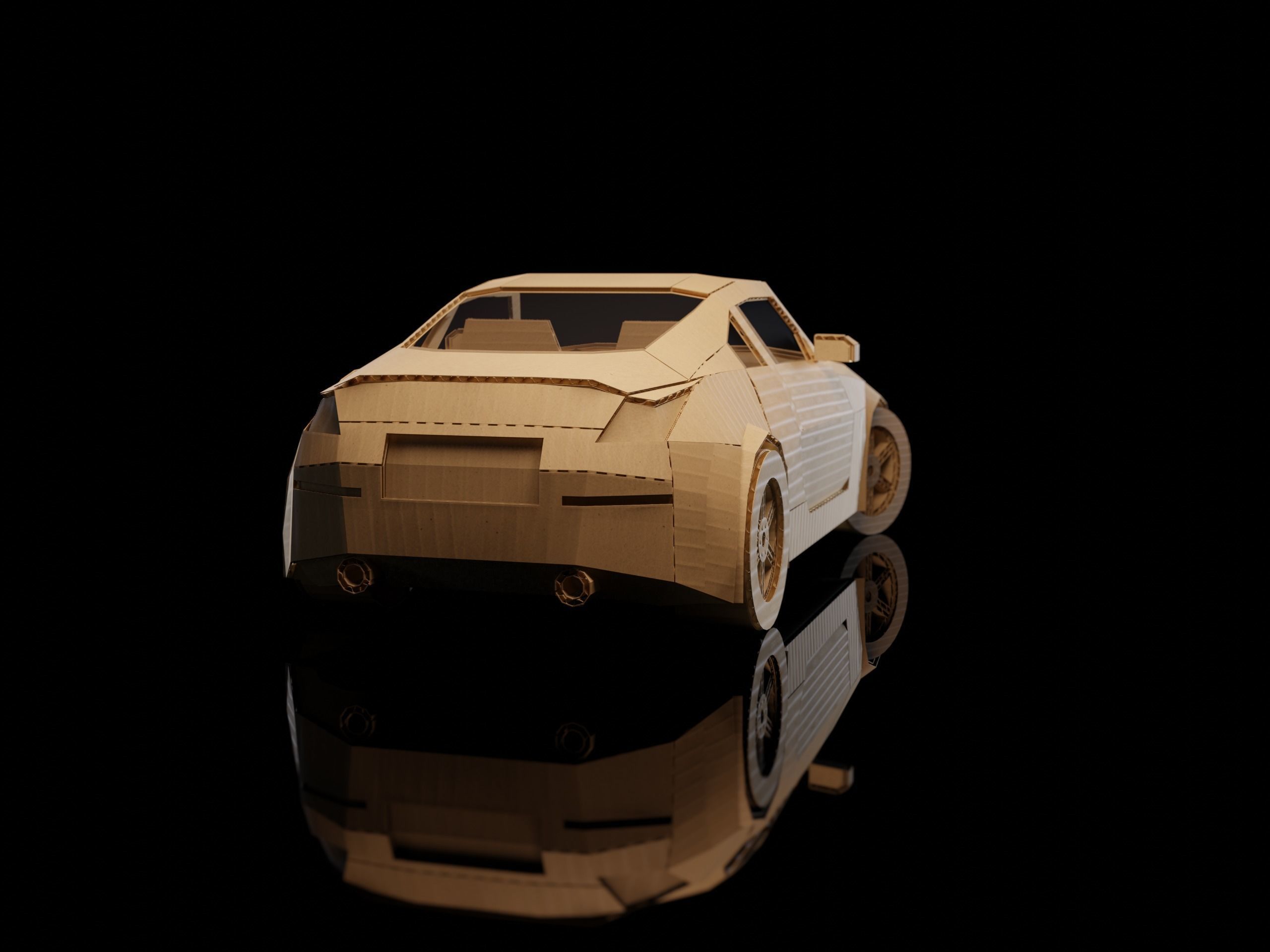 NISSAN FAIRLADY Z 350Z 2002 cardboard car 3D model | CGTrader