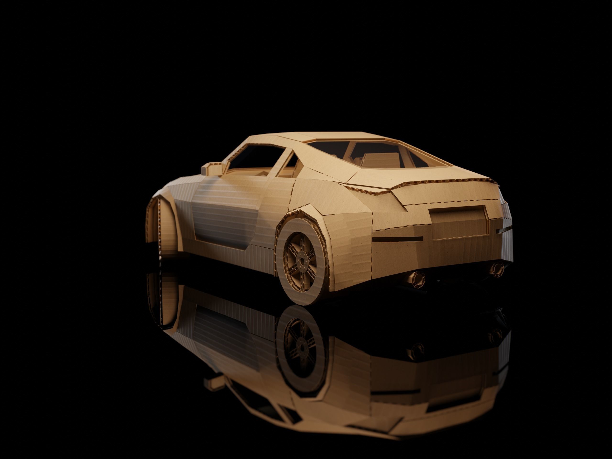 NISSAN FAIRLADY Z 350Z 2002 cardboard car 3D model | CGTrader