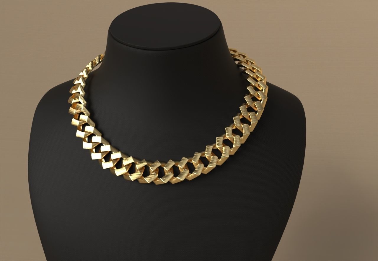 Edge Cuban link Chain 3D model 3D printable | CGTrader