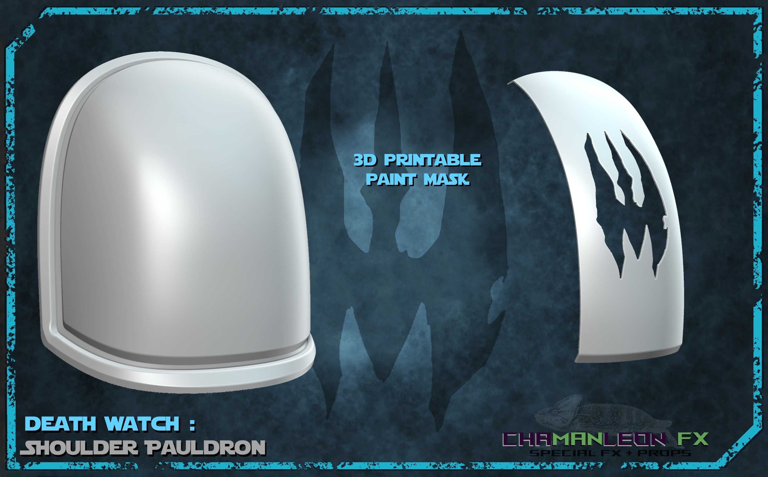 Death Watch Axe Woves Shoulder The Mandalorian Cosplay Armor 3D model ...