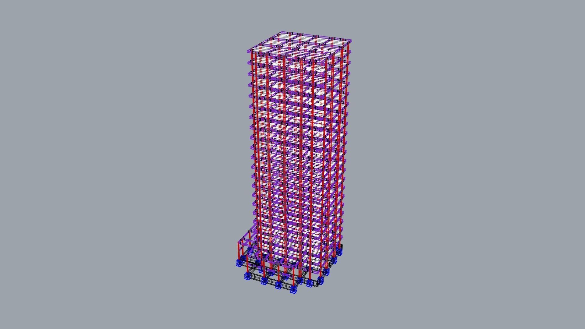 Steel-frame high-rise building 3D model | CGTrader