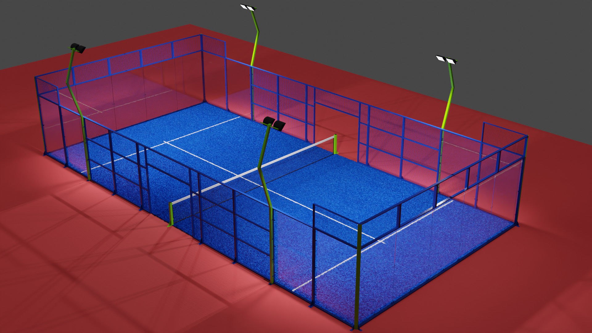 Detailed Padel Court 3D model | CGTrader