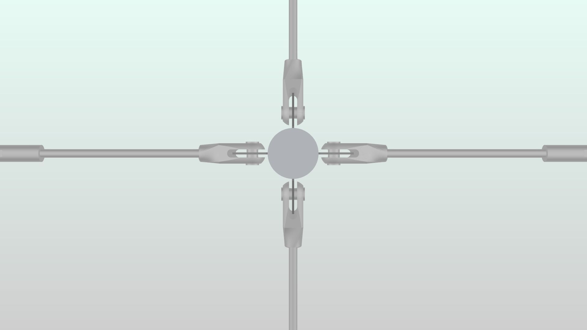 steel tension structure model 3D model | CGTrader