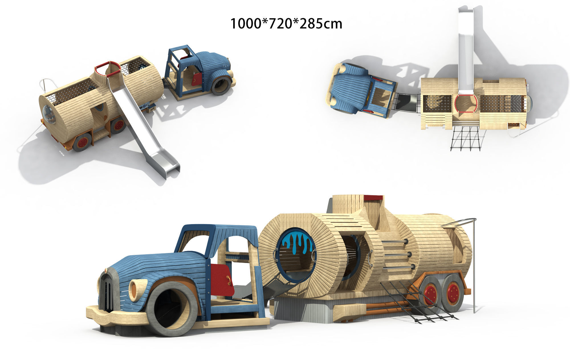 Kids outdoor commercial play structure 3D model 3D model | CGTrader