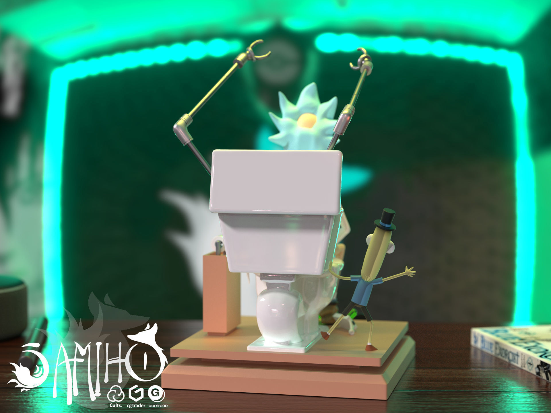 Samiho Studios - Rick King of Shit- STLs ready for printing 3D model 3D ...