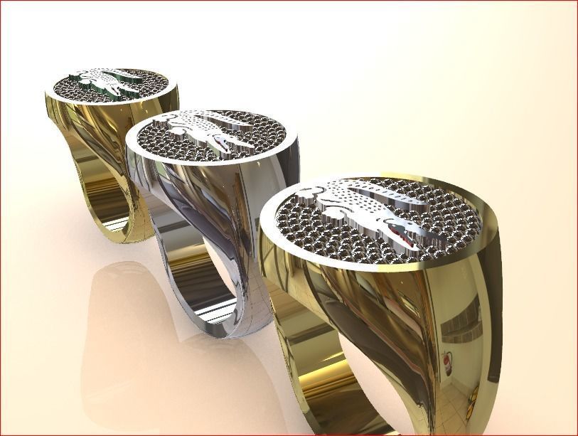 lacoste signet ring 3D model 3D printable | CGTrader