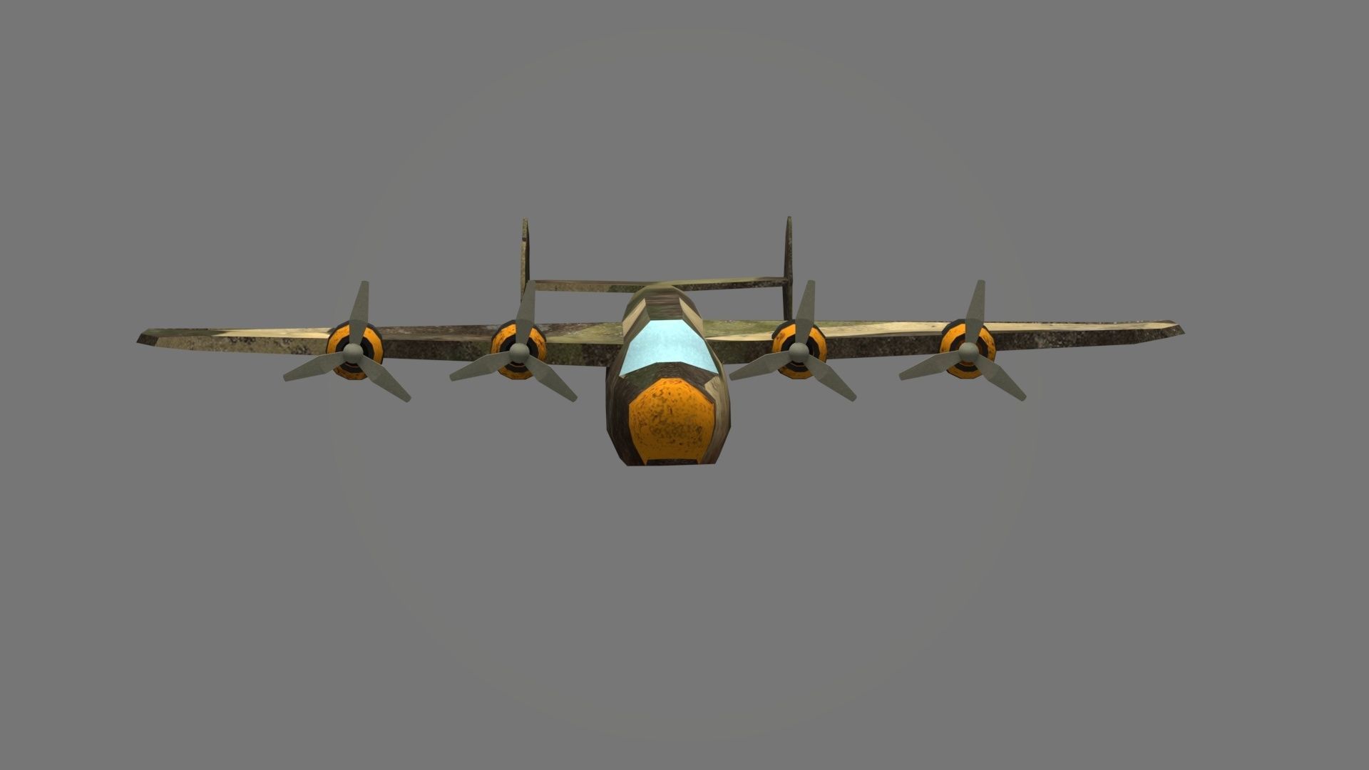 3D model Bomber B25 Low Poly 3d Model VR / AR / low-poly | CGTrader