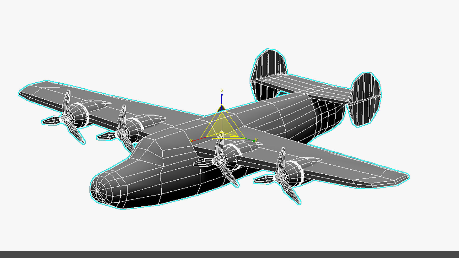 3D model Bomber B25 Low Poly 3d Model VR / AR / low-poly | CGTrader