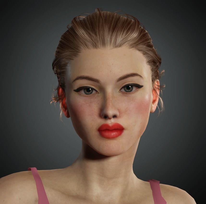 Erin Female Character Free 3d Model Rigged Cgtrader 