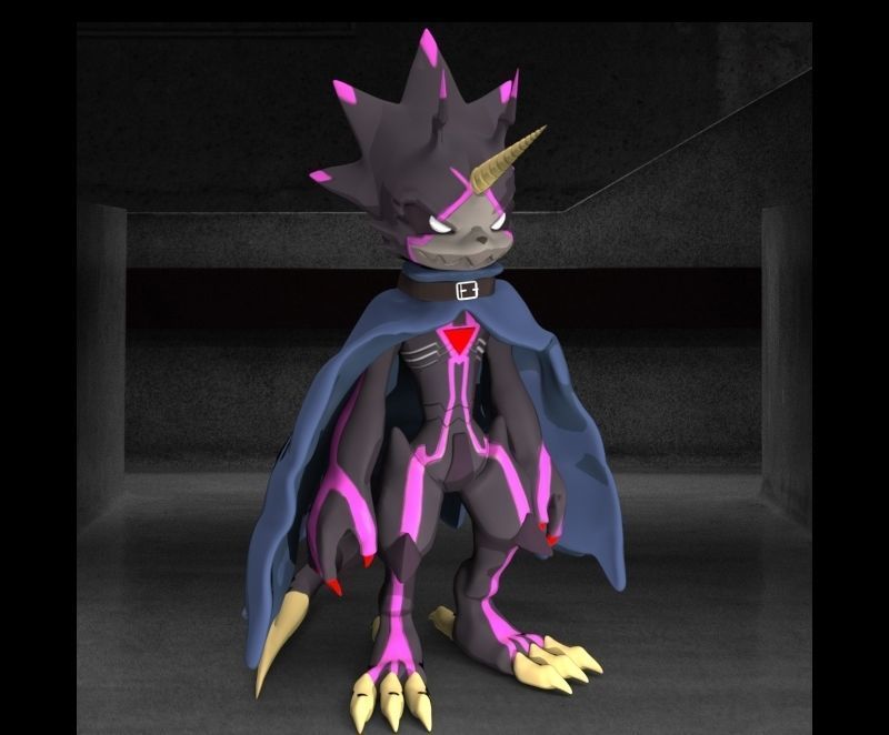 Digimon Ghost Game GulusGammamon 3D model 3D printable | CGTrader