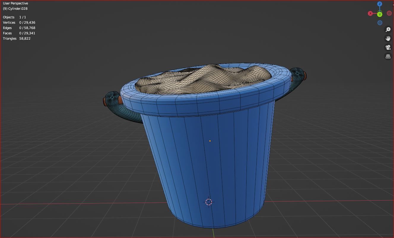 3d Bucket with a sand icon 3D model | CGTrader