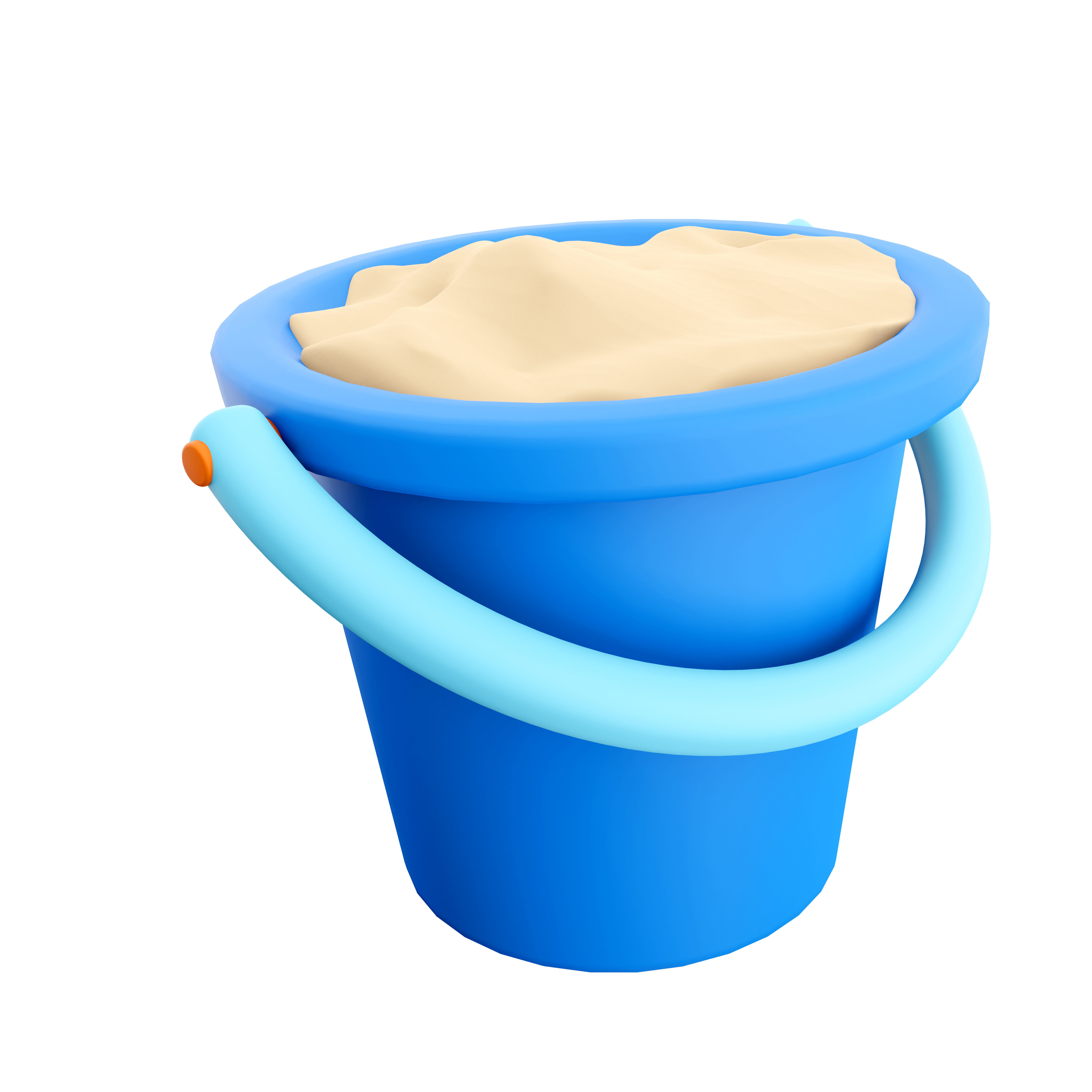 3d Bucket with a sand icon 3D model | CGTrader
