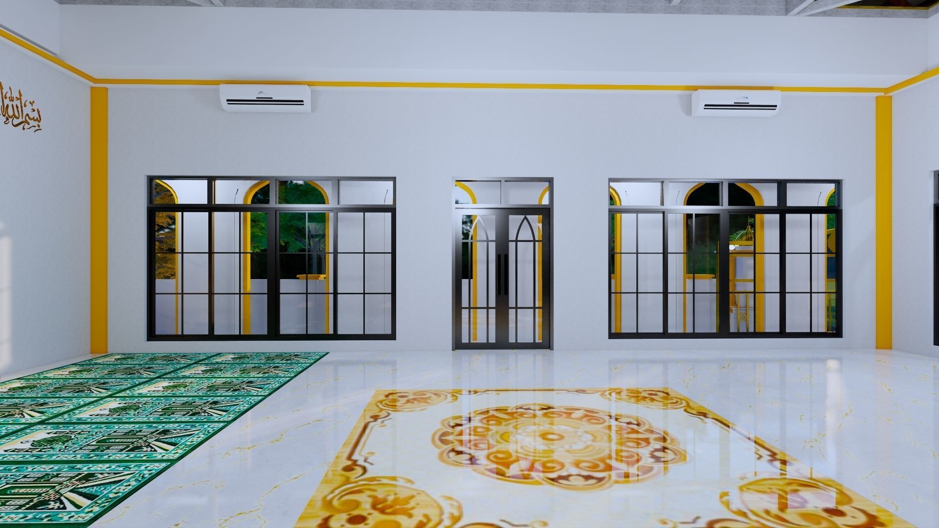 3D model Luxury Islamic Mosque Prayer Room VR / AR / low-poly | CGTrader