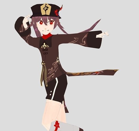 3D model Hu Tao Genshin Impact Rigged 3D Model VR / AR / low-poly ...