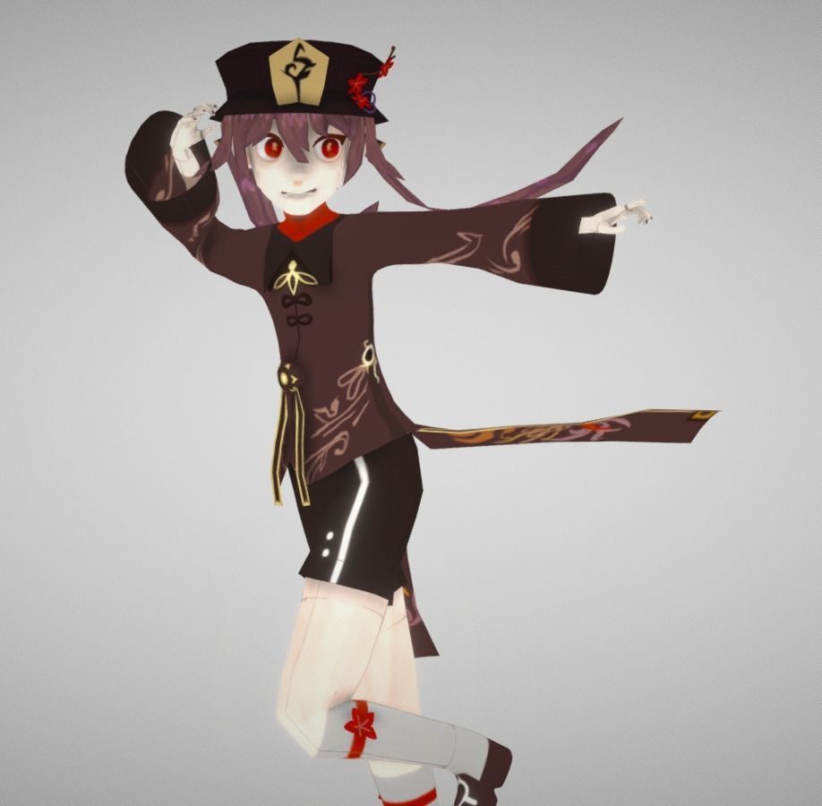 3D model Hu Tao Genshin Impact Rigged 3D Model VR / AR / low-poly ...