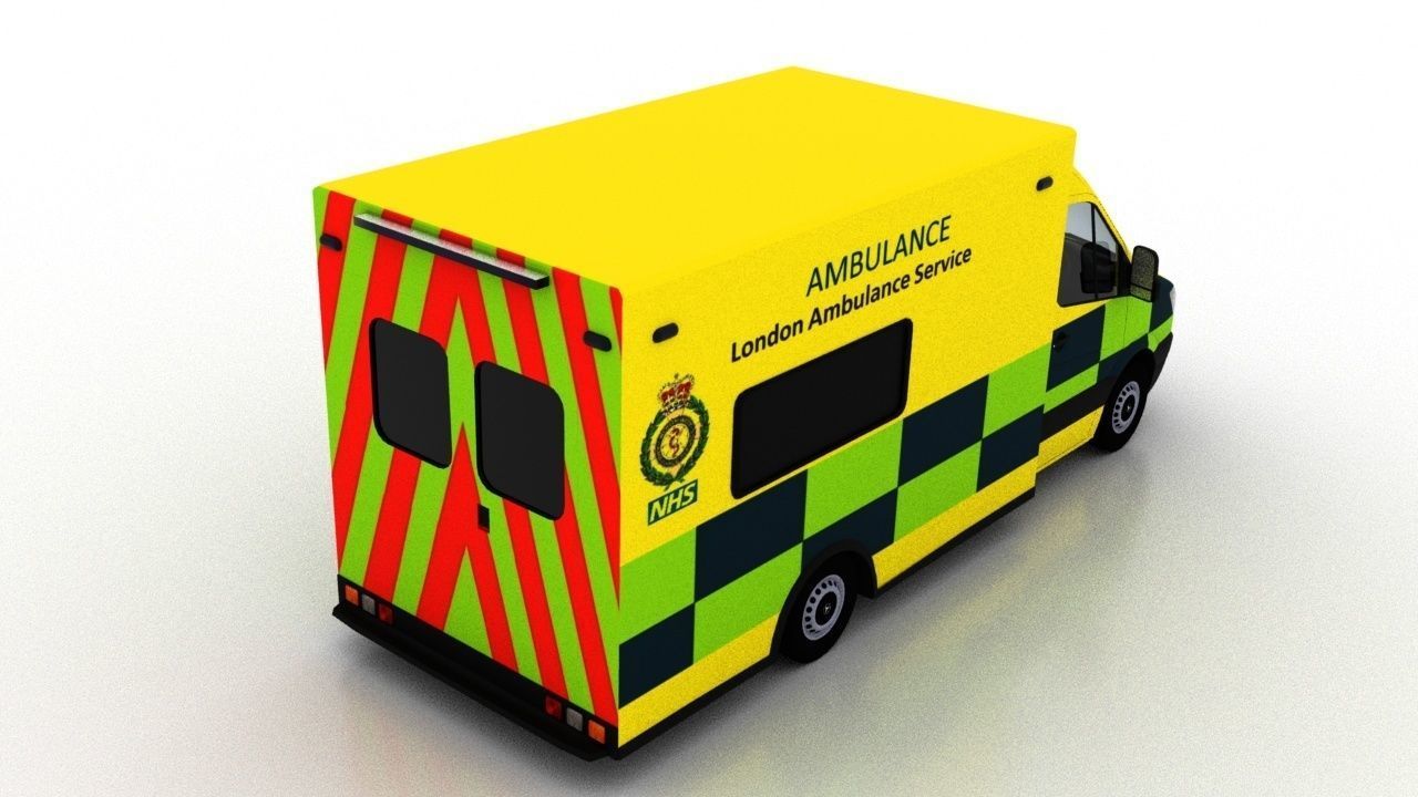 Mercedes Benz Sprinter Truck England Ambulance UK 3D model | CGTrader
