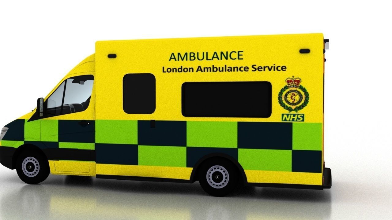 Mercedes Benz Sprinter Truck England Ambulance UK 3D model | CGTrader