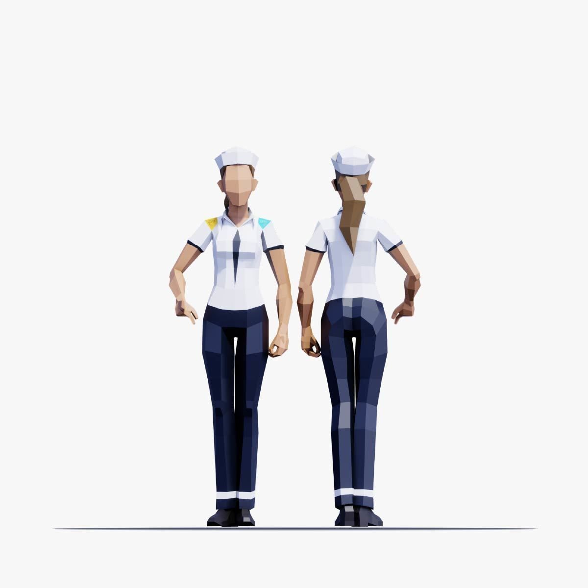 3D model Naval Forces Soldiers - Animated and Rigged VR / AR / low-poly ...
