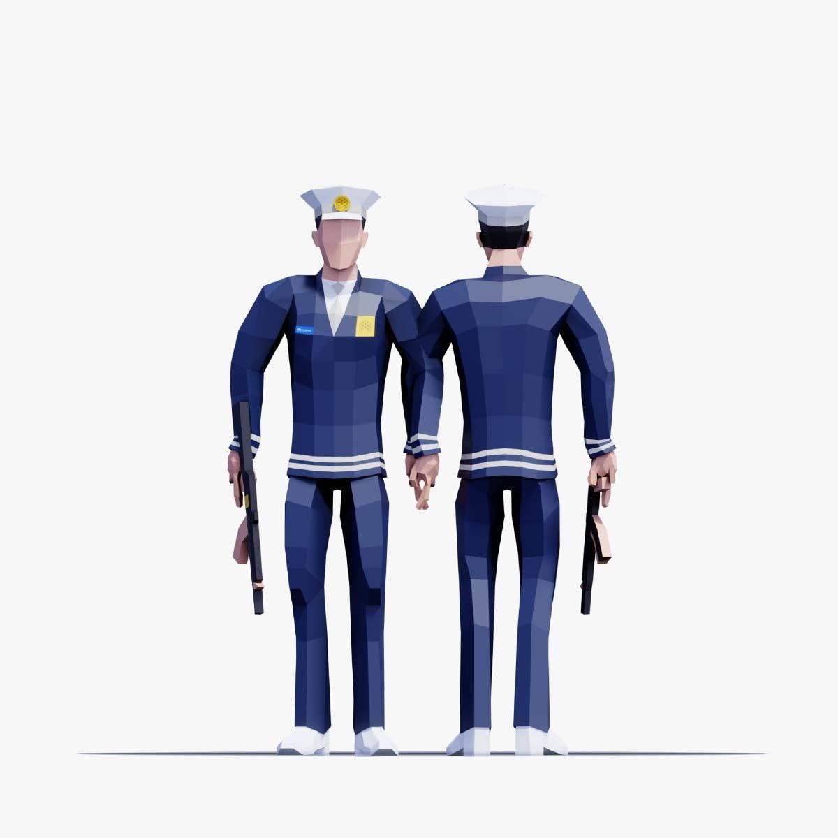 3D model Naval Forces Soldiers - Animated and Rigged VR / AR / low-poly ...