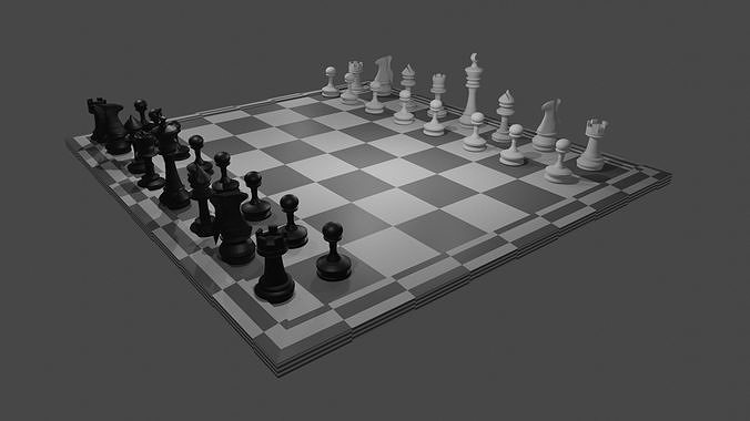 3D model chess board and chess details VR / AR / low-poly | CGTrader