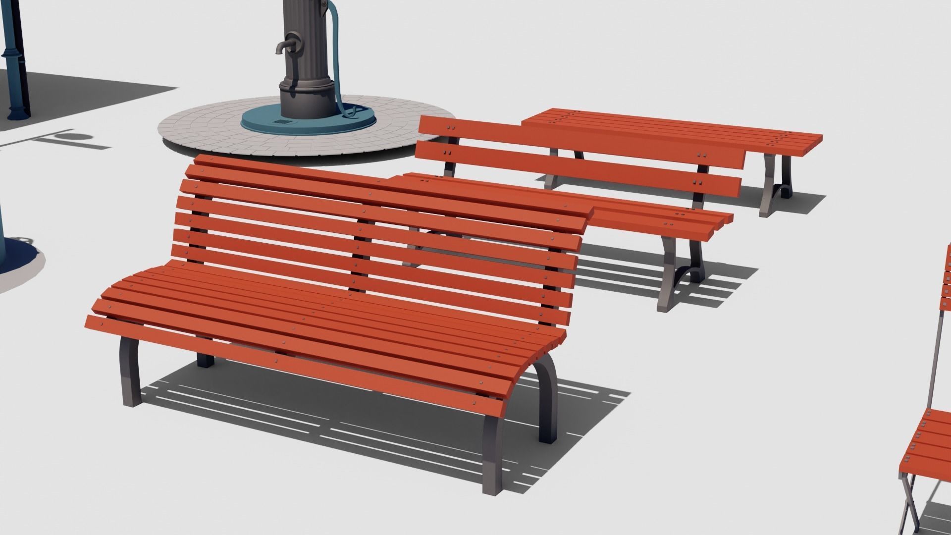3D model Plaza Exterior Assets 14 Base Mesh Collection VR / AR / low ...
