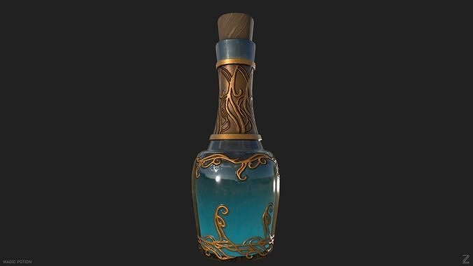 3D model Magic potion VR / AR / low-poly | CGTrader